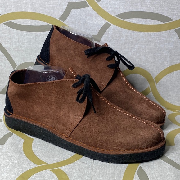 Clarks | Shoes | Clarks Desert Trek Center Stitch Mid Brown Suede Shoes ...